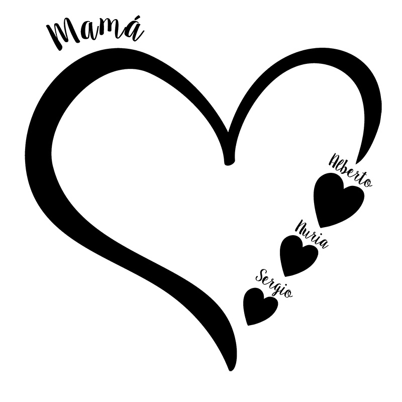 Camiseta personalizada 'Corazón de mamá' | Calledelregalo.es